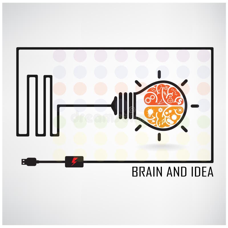 Creative Brain Idea Concept Background Stock Vector - Illustration of ...