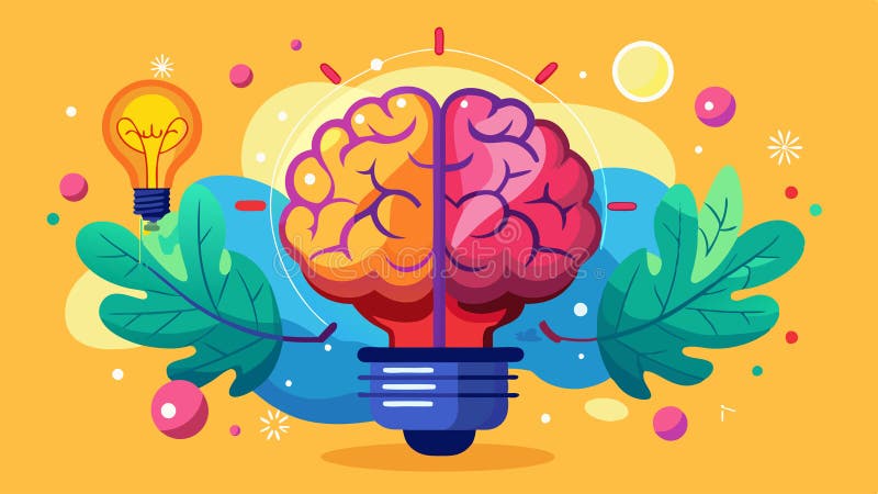 Creative Brain Idea Concept of the Human Brain. Vector Illustration ...