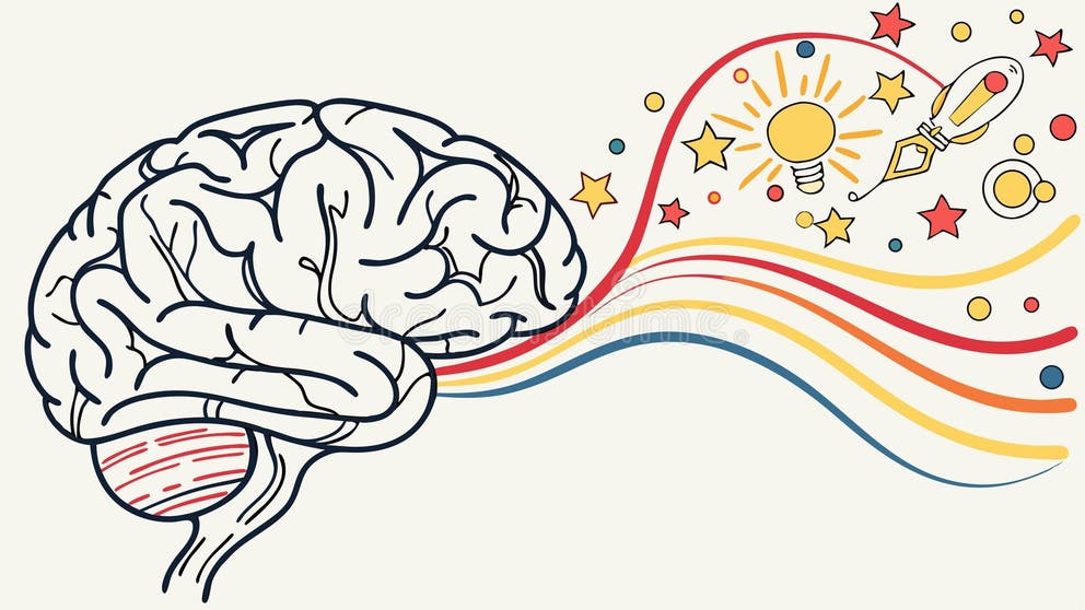 Creative Brain with Ideas Vector, Thought Process and Innovation ...