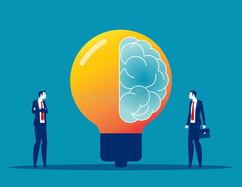 Creative Brain with Innovative Knowledge Thinking. Brainstorming ...