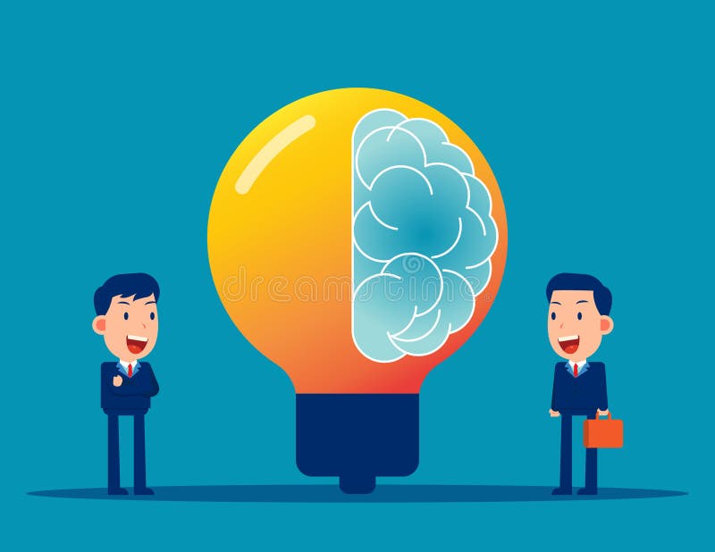 Creative Brain with Innovative Knowledge Thinking. Brainstorming ...