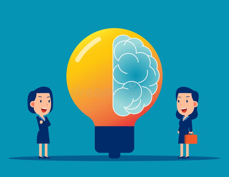 Creative Brain with Innovative Knowledge Thinking. Brainstorming ...