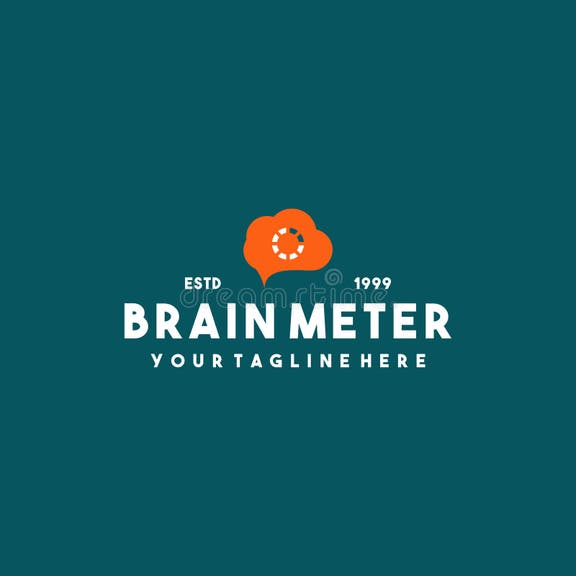 Creative Brain Meter Logo Design Stock Illustration - Illustration of ...
