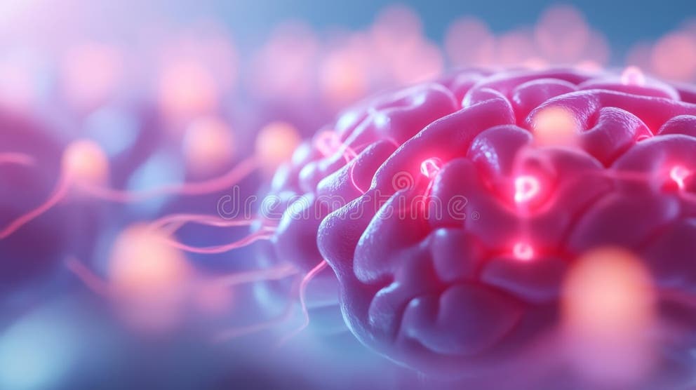 Creative Brain Representation with Connected Neural Pathways Depicting ...