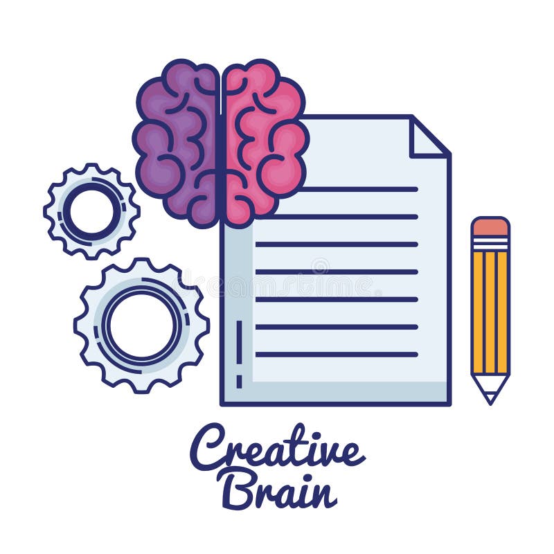 Creative brain set icons stock vector. Illustration of symbol - 110039926