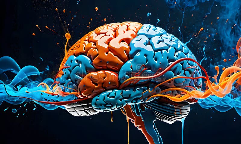 Creative Brain Side View Art Stock Photo - Image of artistry ...