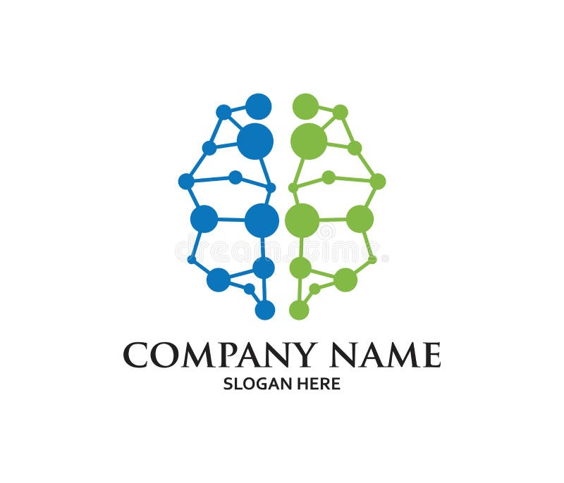 Creative Brain Smart Matrix Neuron System Illustration Vector Logo ...