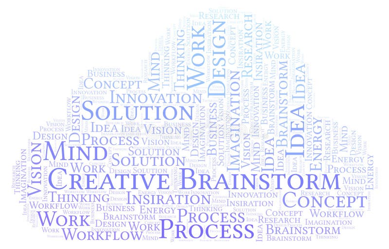 Brainstorm in Word Clouds stock illustration. Illustration of structure ...