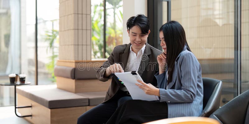 Creative Brainstorming. Colleagues Discussing Strategies Over Visual ...