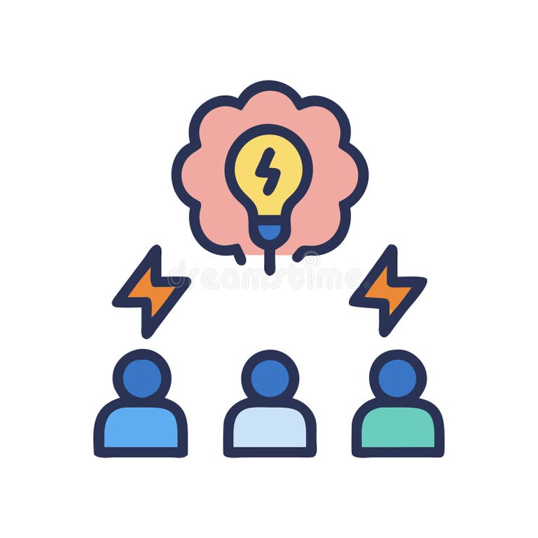 Creative Brainstorming Icon Design Stock Vector - Illustration of line ...
