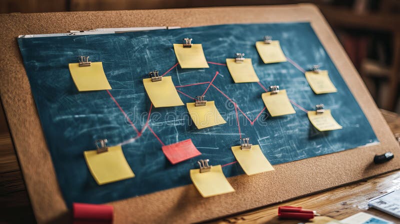 Creative Brainstorming Session on a Chalkboard with Notes and Sketches ...