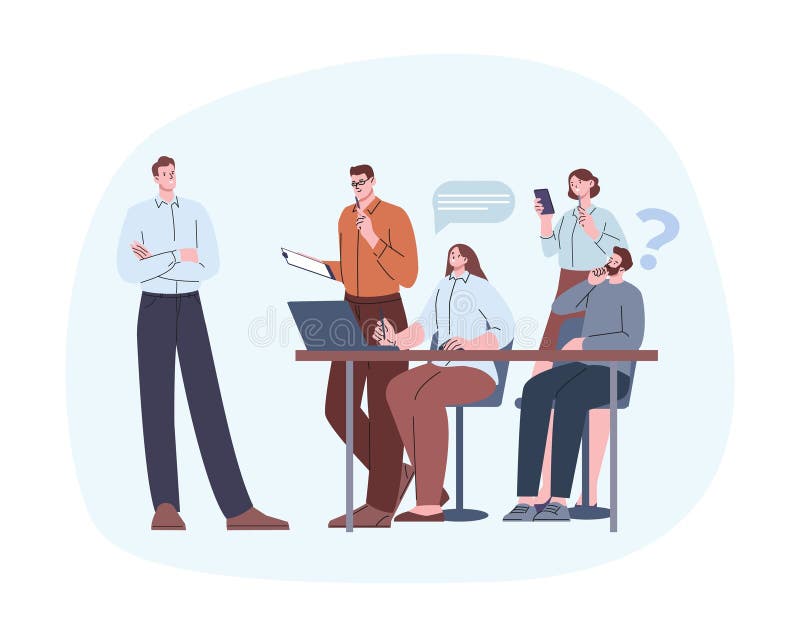 Teamwork Office Workers Stock Illustrations – 17,562 Teamwork Office ...