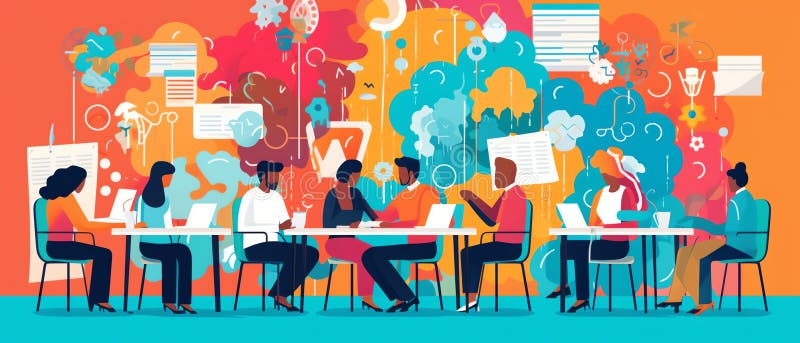 2creative_brainstorming_vector Stock Photo - Image of balloon, team ...