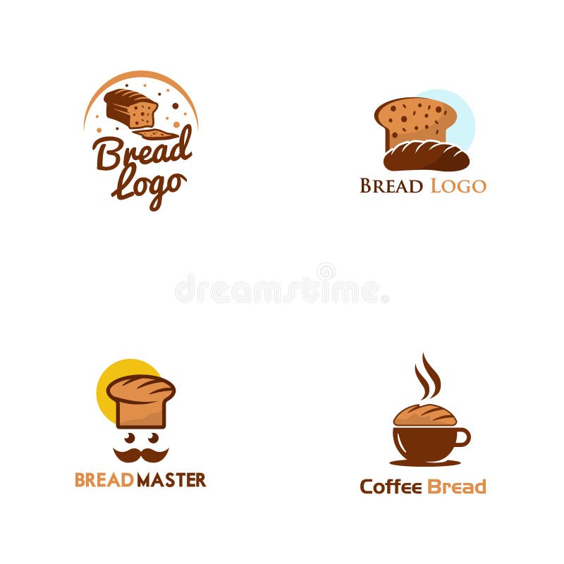 Creative Hot Bread Circle Logo Design Symbol Vector Illustration Stock ...