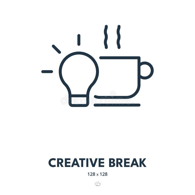 Coffee Time Icon. Coffee Break, Take a Break, Rest. Editable Stroke ...
