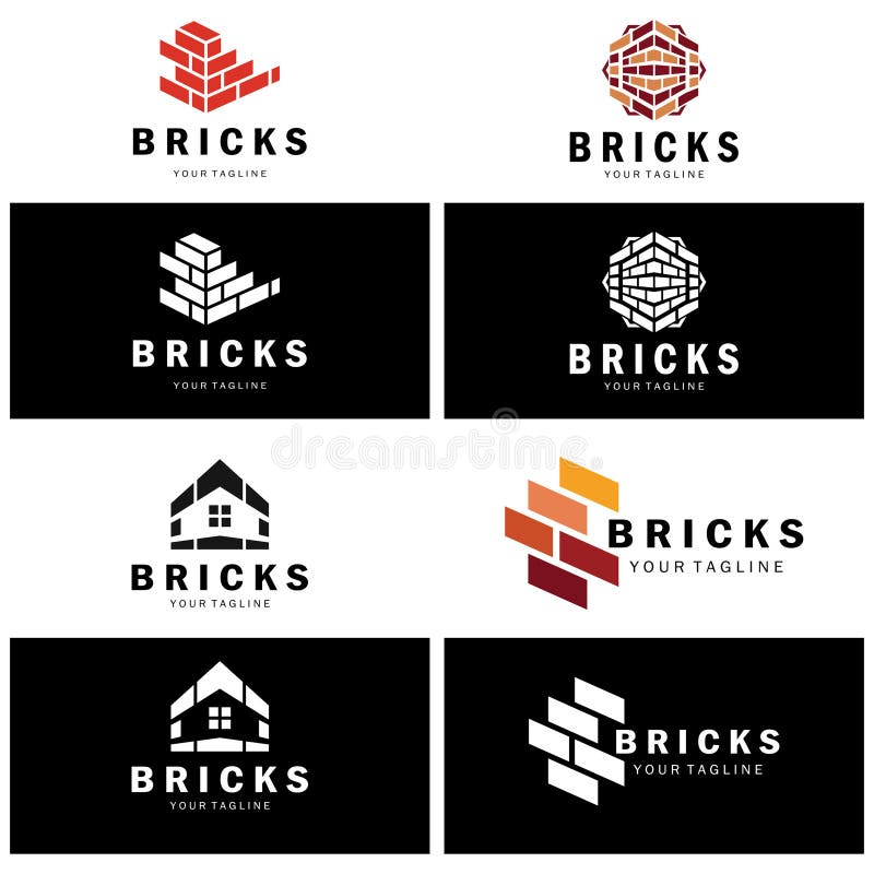 Creative Brick Logo Designs for Buildings, Architectural Buildings ...