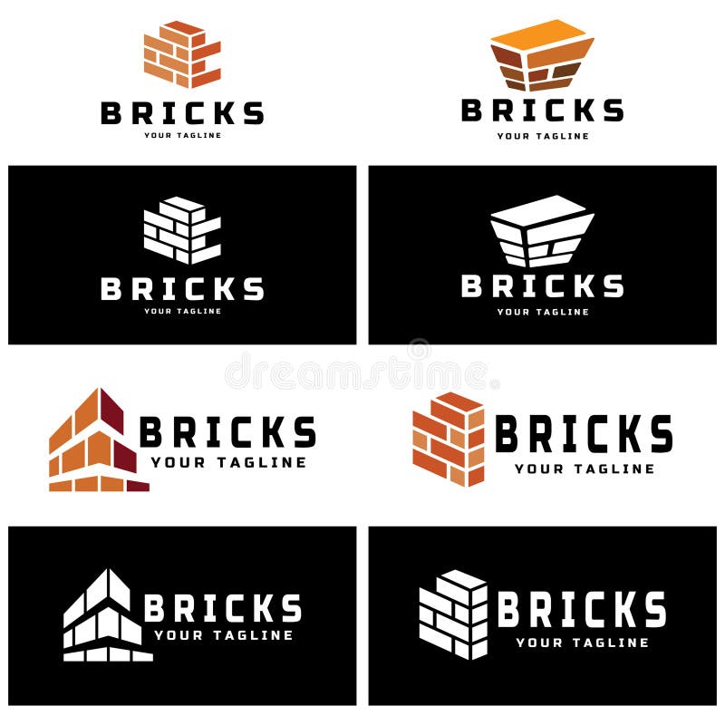 Creative Brick Logo Designs for Buildings, Architectural Buildings ...