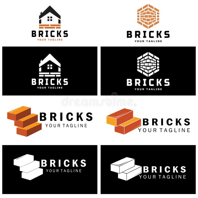 Creative Brick Logo Designs for Buildings, Architectural Buildings ...