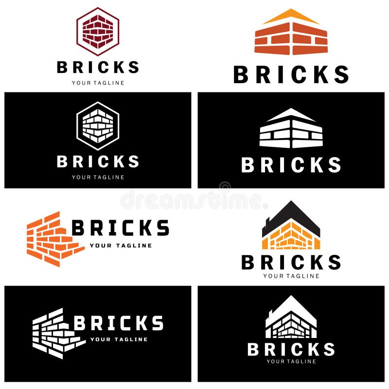 Creative Brick Logo Designs for Buildings, Architectural Buildings ...