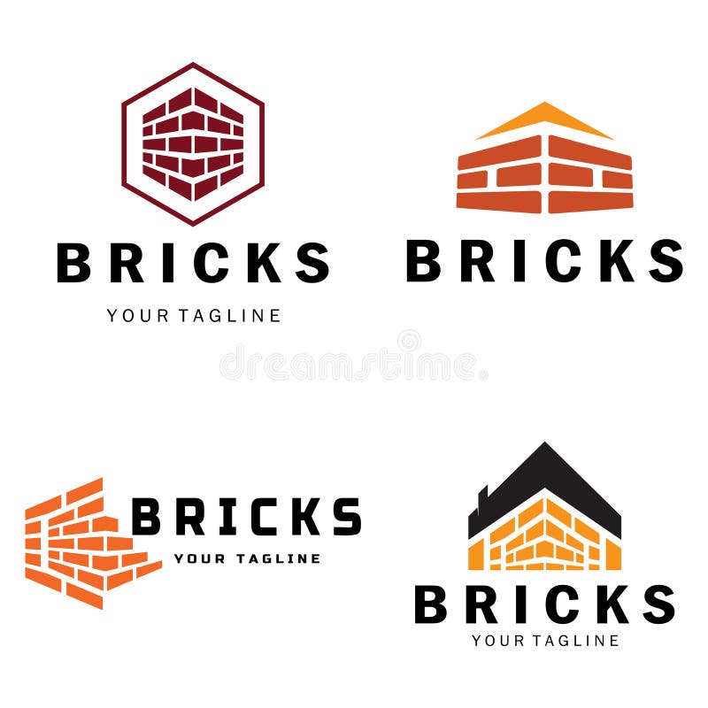 Creative Brick Logo Designs for Buildings, Architectural Buildings ...