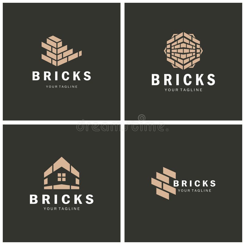 Creative Brick Logo Designs for Buildings, Architectural Buildings ...