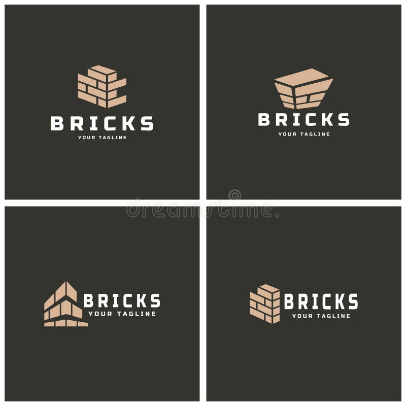 Creative Brick Logo Designs for Buildings, Architectural Buildings ...