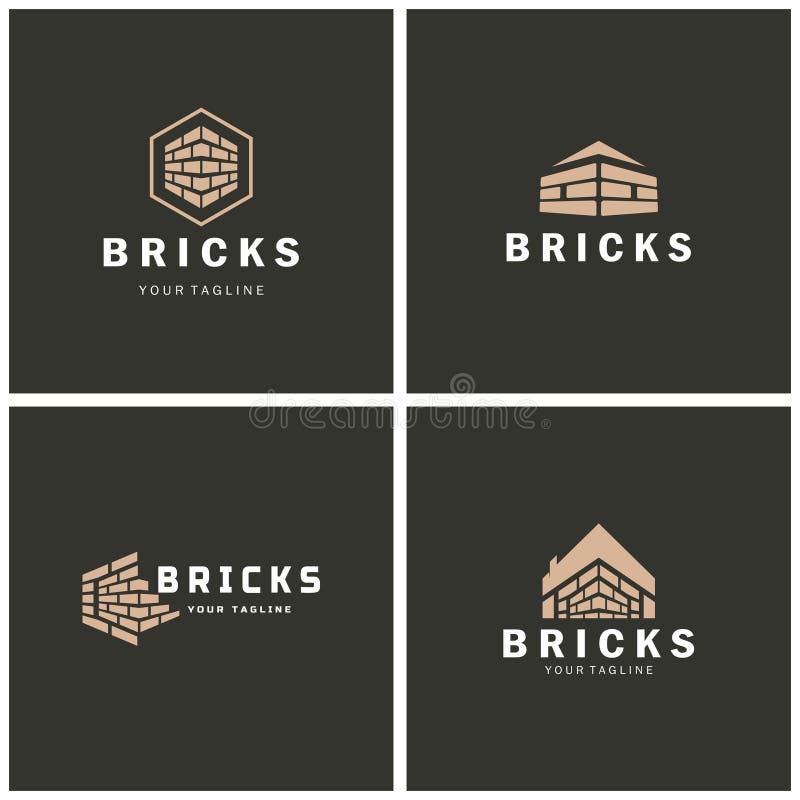 Creative Brick Logo Designs for Buildings, Architectural Buildings ...