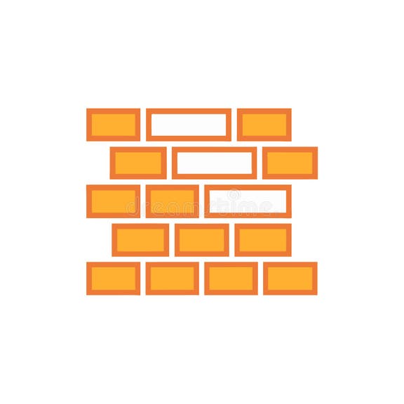 Creative Brick Wall Construction Icon for Designs Stock Image ...