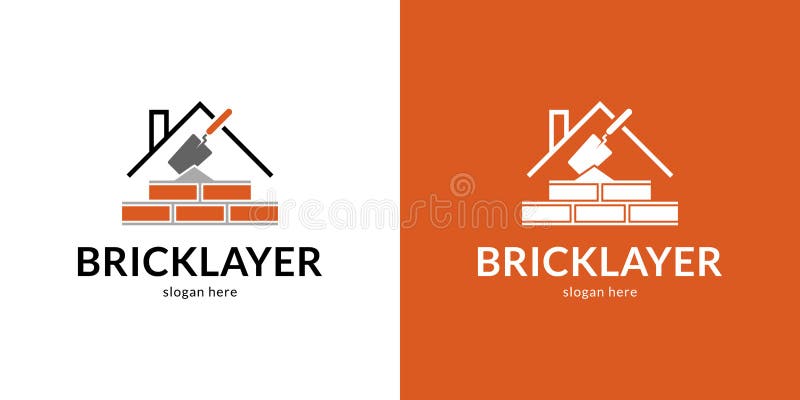 Creative bricklayer logo stock vector. Illustration of house - 247211425