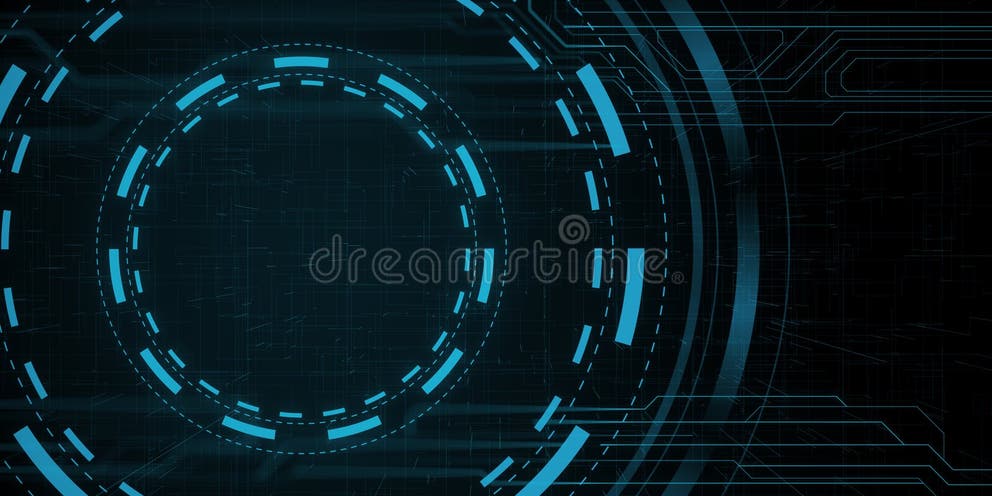 Creative Bright Tech Texture with Linear Circle. Innovation and ...