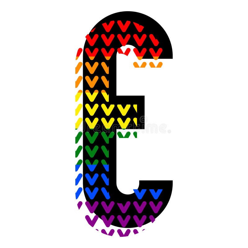 Creative Bright Font, Alphabet in Style of Pop Art, Vector Letter E ...