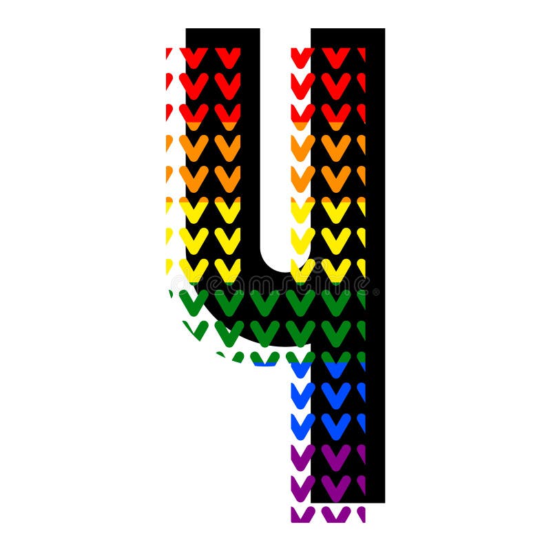 Creative Bright Font, Alphabet in Style of Pop Art, Vector Number 4 ...