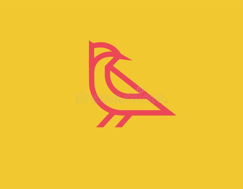 Creative Bright Linear Logo Icon Bird Stock Vector - Illustration of ...