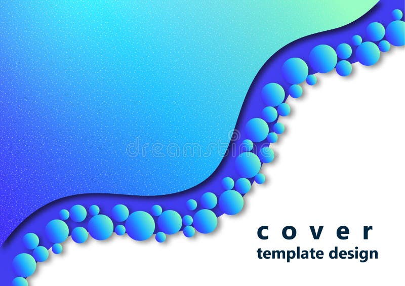 Creative Bright Wavy Background with a Line of Circles, Bubbles ...