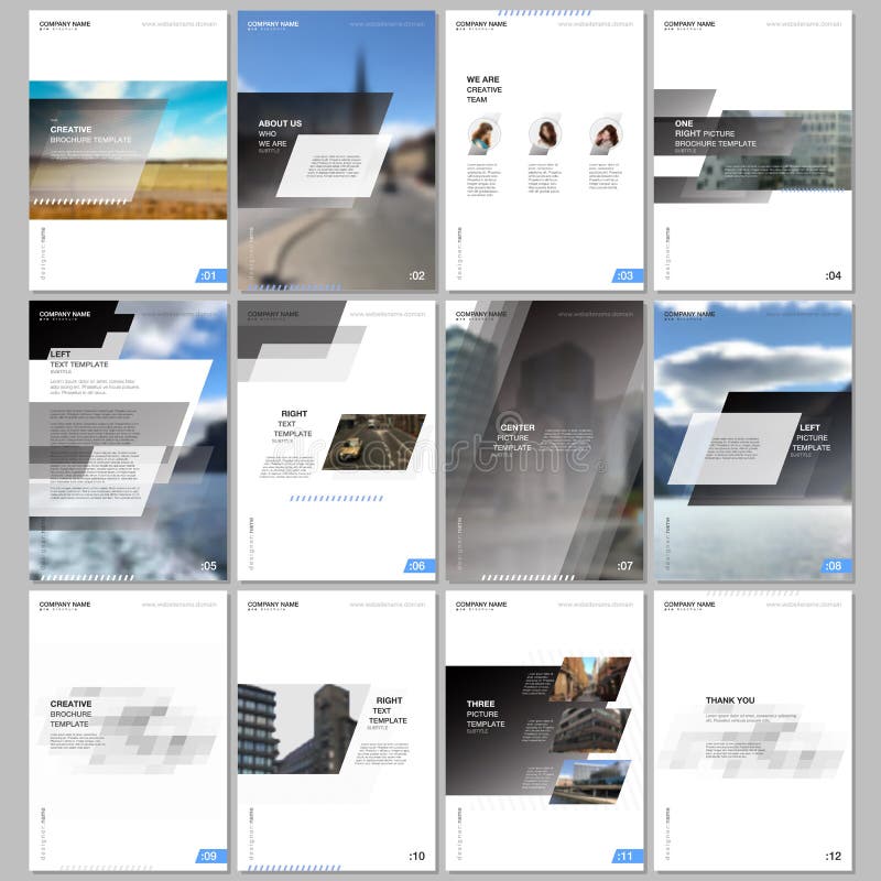 Creative Brochure Templates with Colorful Gradient Geometric Background ...