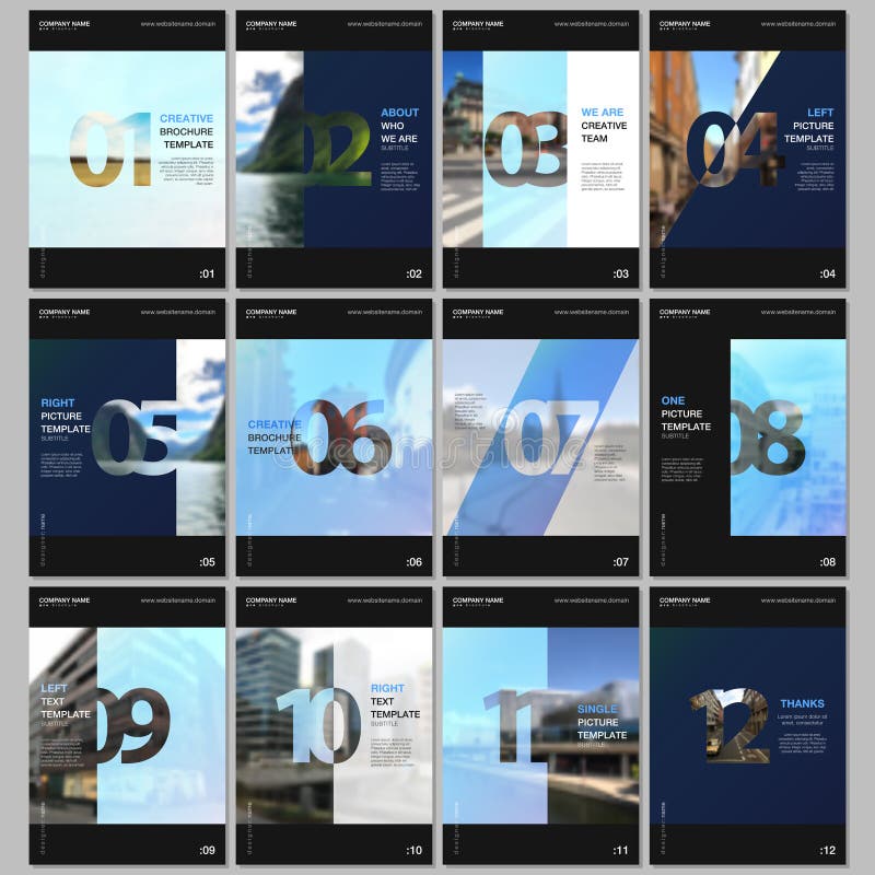 Creative Brochure Templates with Numbers. Easy To Edit and Customize ...