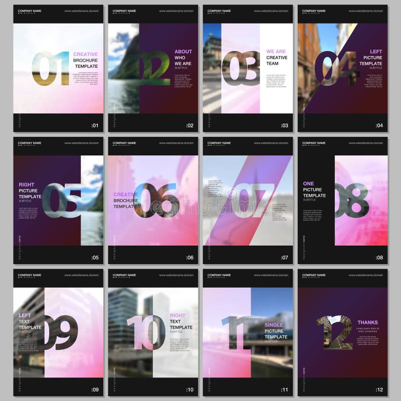 Creative Brochure Templates with Numbers. Easy To Edit and Customize ...