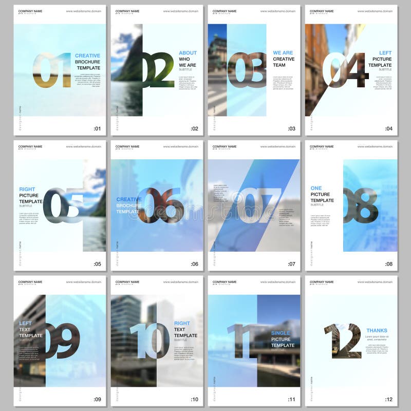 Creative Brochure Templates with Numbers. Easy To Edit and Customize ...