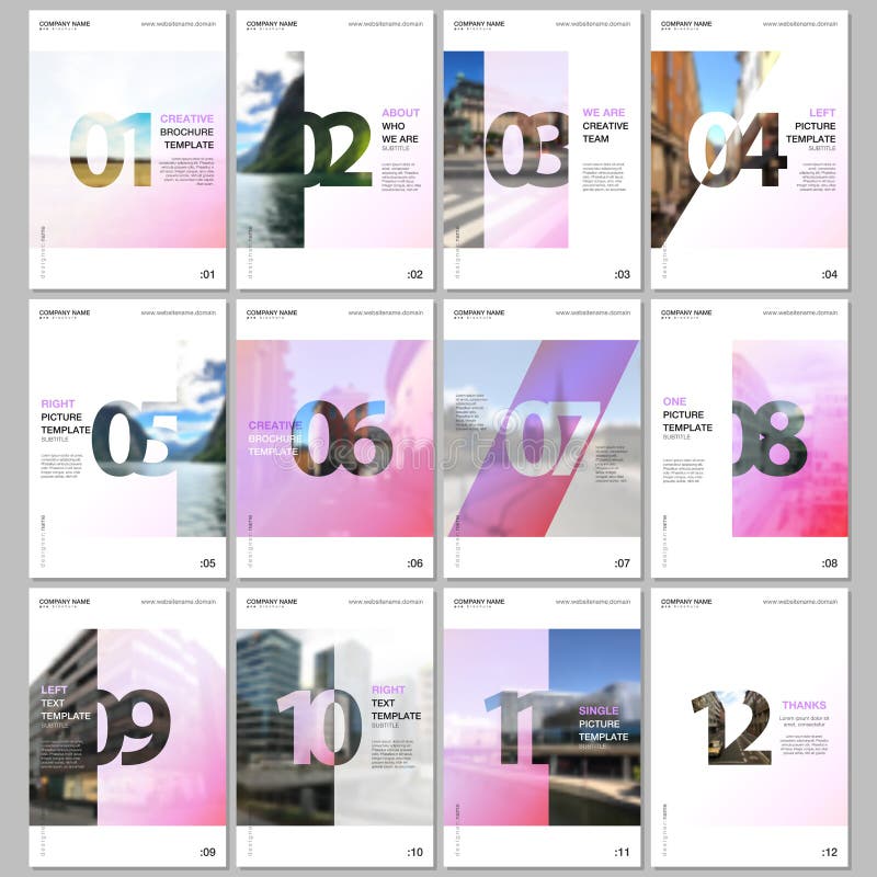Creative Brochure Templates with Numbers. Easy To Edit and Customize ...