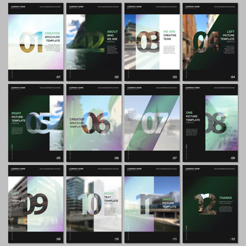 Creative Brochure Templates with Numbers. Easy To Edit and Customize ...