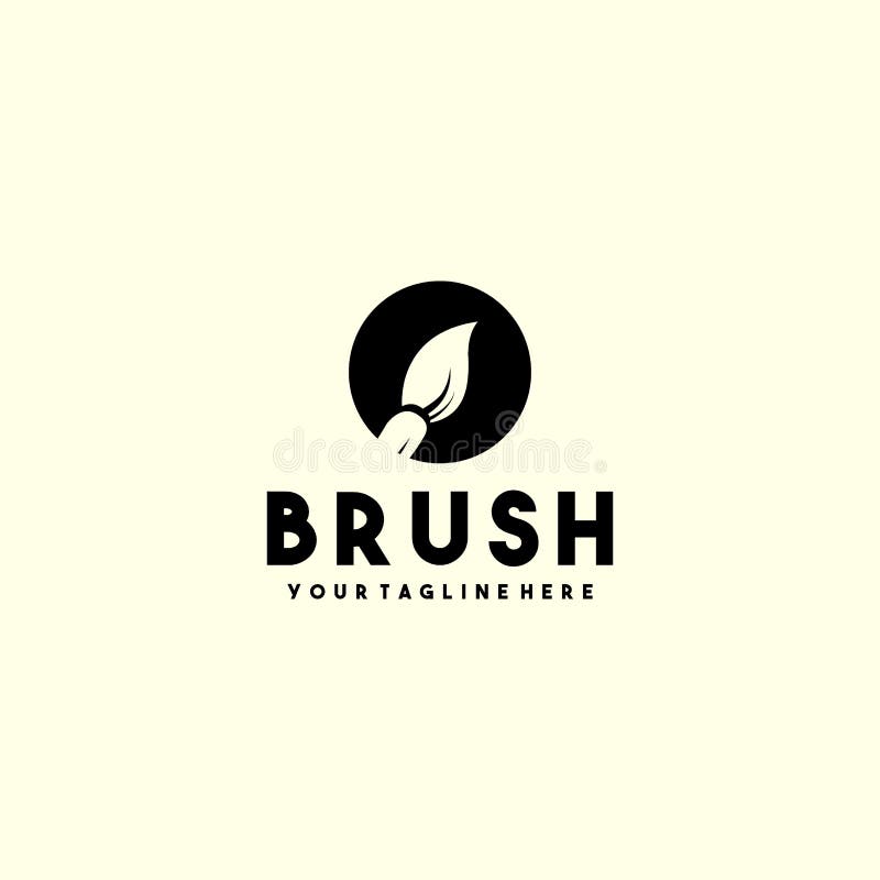 Creative Brush Logo Design Template Stock Illustration - Illustration ...
