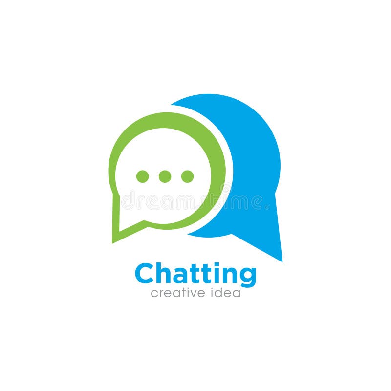 Creative Bubble Chat Concept Logo Design Template Stock Vector ...
