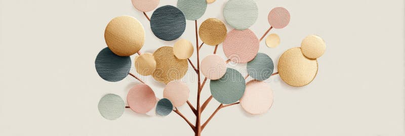 Creative Budgeting Tree Designed with Receipts and Coins in Abstract ...