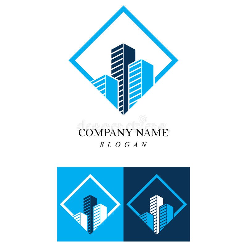 Building Construction Logo Design Stock Illustration - Illustration of ...
