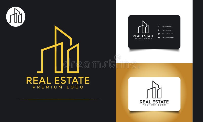 Creative Building Structure Logo Real Estate, Line Buildings Logo ...