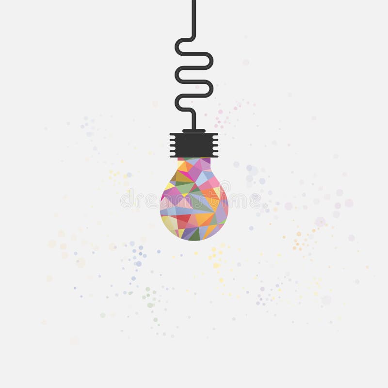 Creative Bulb Light Idea Abstract Vector Design Template.Concept of ...
