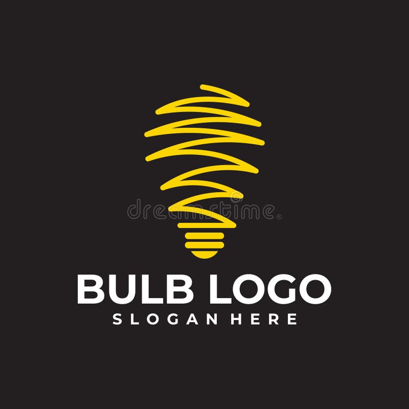Creative Bulb Logo Vector Design Template Stock Vector - Illustration ...