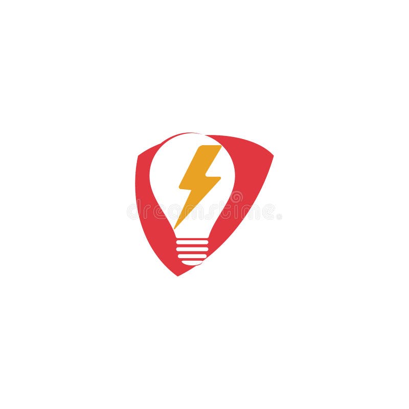 Creative Bulb Thunder Logo Design Vector. Stock Vector - Illustration ...