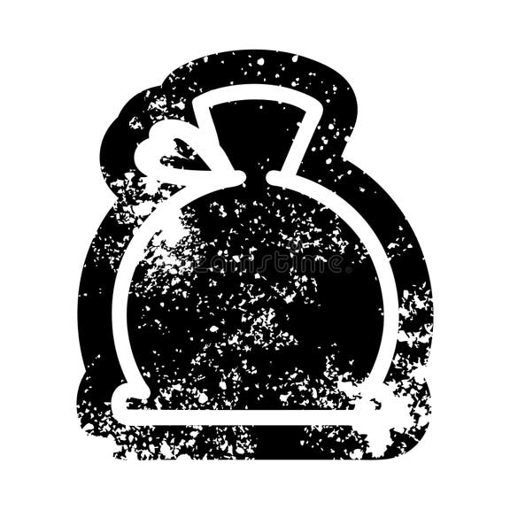 A Creative Bulging Sack Distressed Icon Stock Vector - Illustration of ...