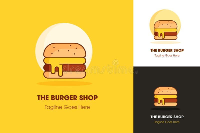 Creative Burger Vector Illustration Logo Design. Burger Flat Vector ...